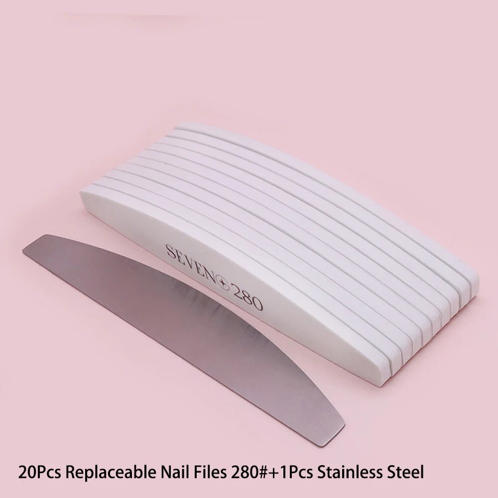 Пилки для ногтей JEARLYU Half Moon 20Pcs 280Grit