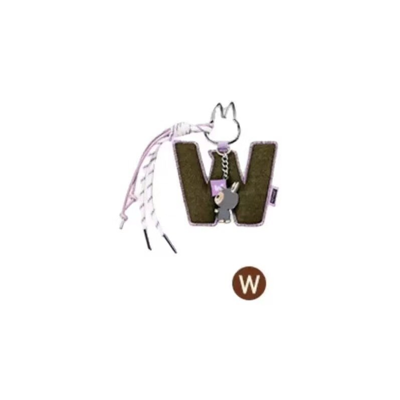 Брелок-игрушка Pop Mart Лабубу Pin For Love Letters значок "W" редкий