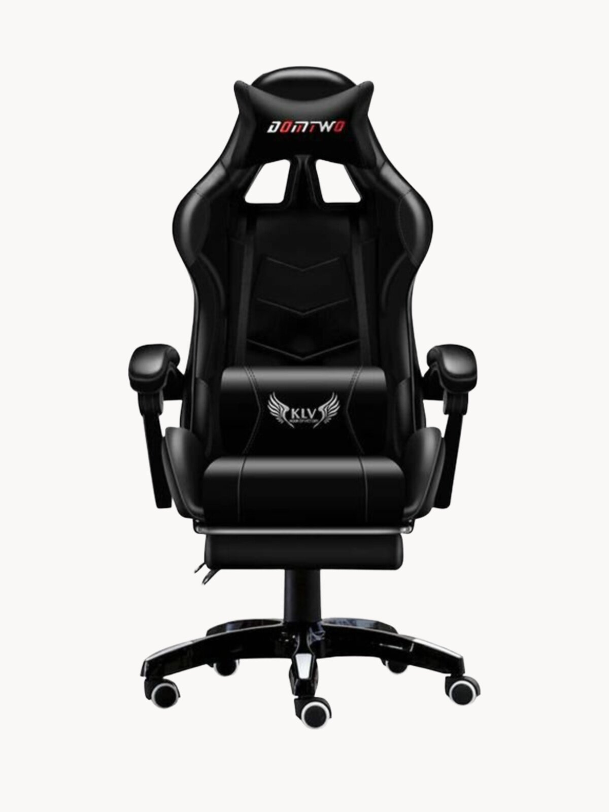 Кресло GT-202F, геймерское, с массажем, подлокотниками, подголовником, чёрное