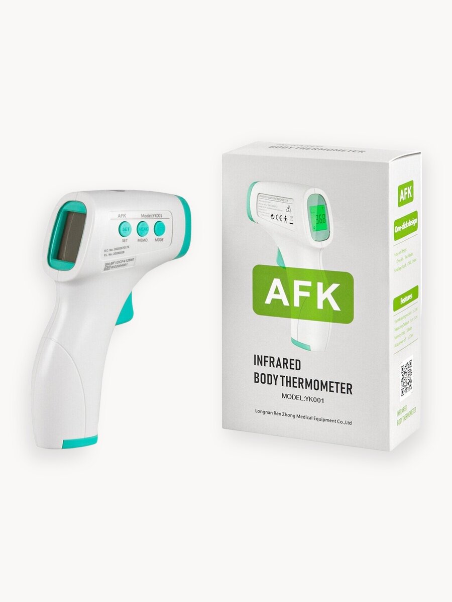 Электронный инфракрасный термометр AFK Model: YK001, цвет белый