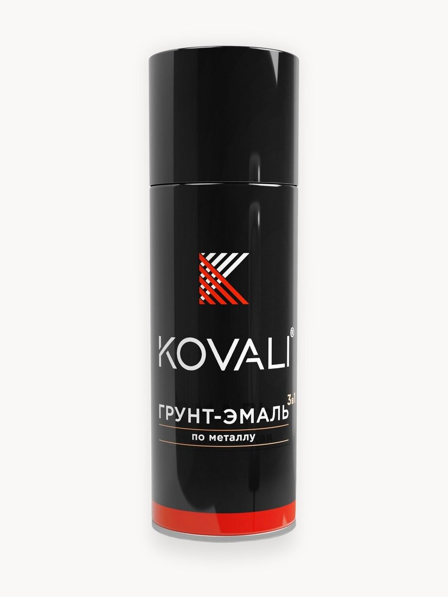 Аэрозольная грунт-эмаль 3 в 1 матовая Графитовый черный RAL 9011 520 мл, аэрозольная краска, высокопрочная
