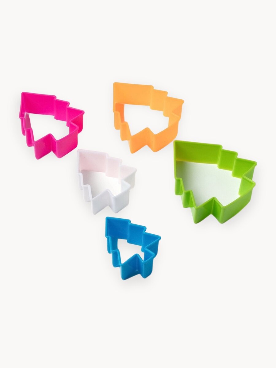 Форма Доляна «Ёлочка», пластик, 10х9.5 см, 5 шт, разноцветный