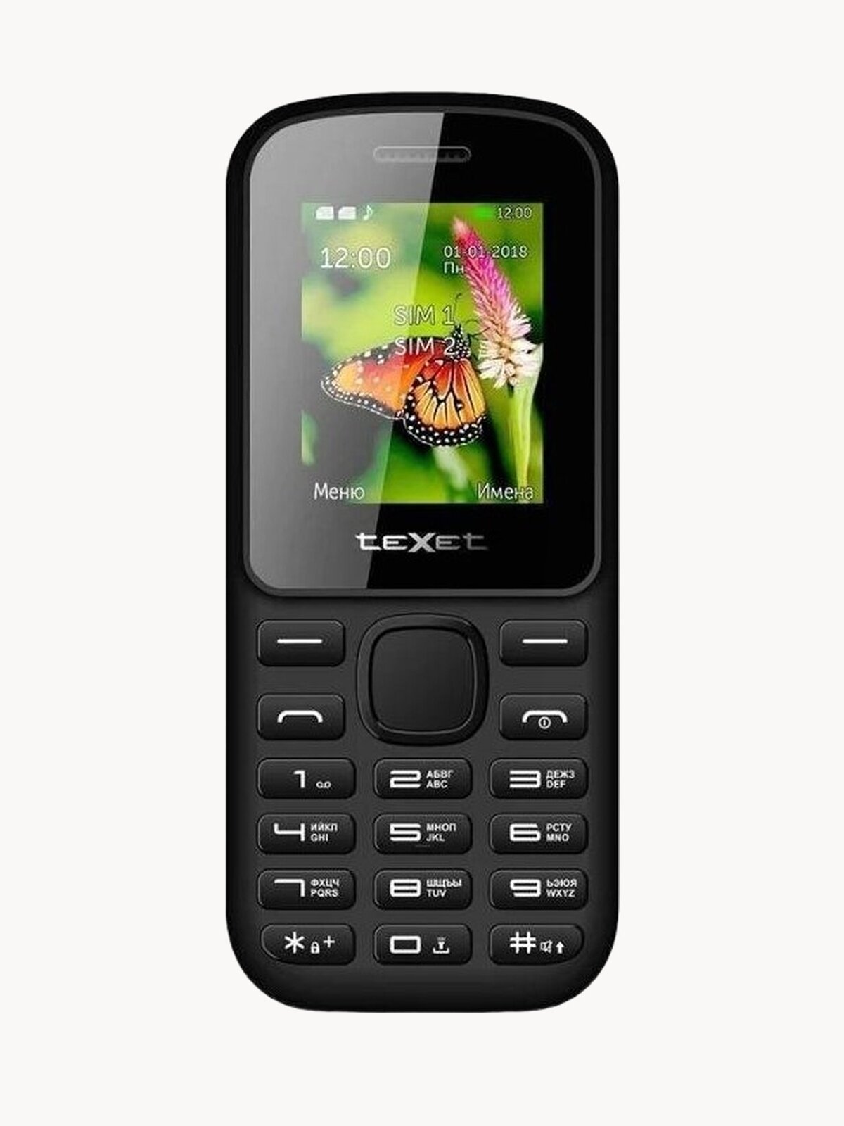 Мобильный телефон teXet TM-130 Black/Red 2 sim 1.77″ цветной GSM 600 mAh