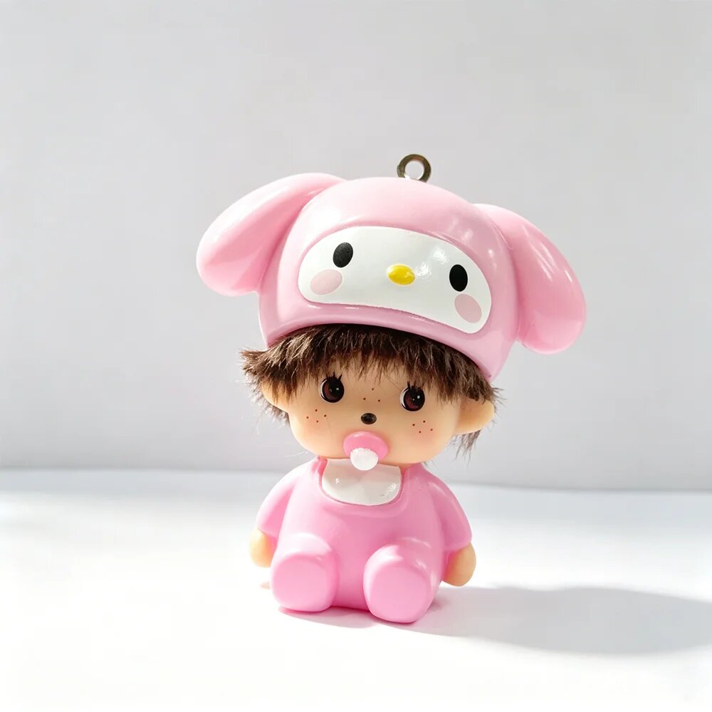 Брелок-кукла Sanrio Monchhichi из мягкого ПВХ C