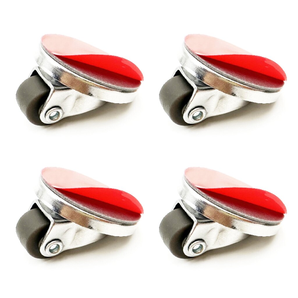 1 комплект из 4 универсальных роликов из мягкой резины TPR диаметром 0,5 дюйма-коричневый