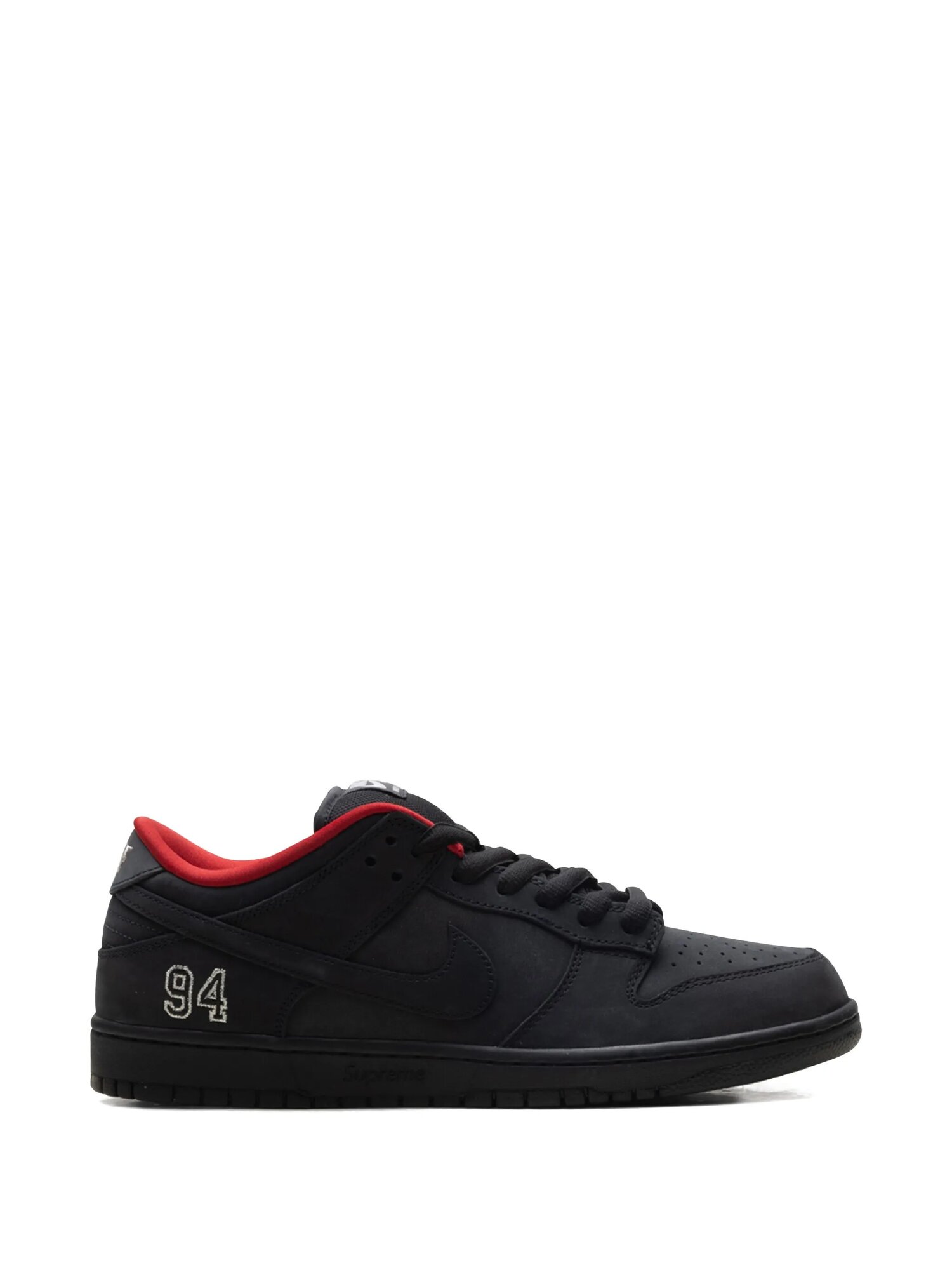 Кроссовки NIKE SB Dunk Low Supreme - Black, размер 4 US, black/black — фото 1