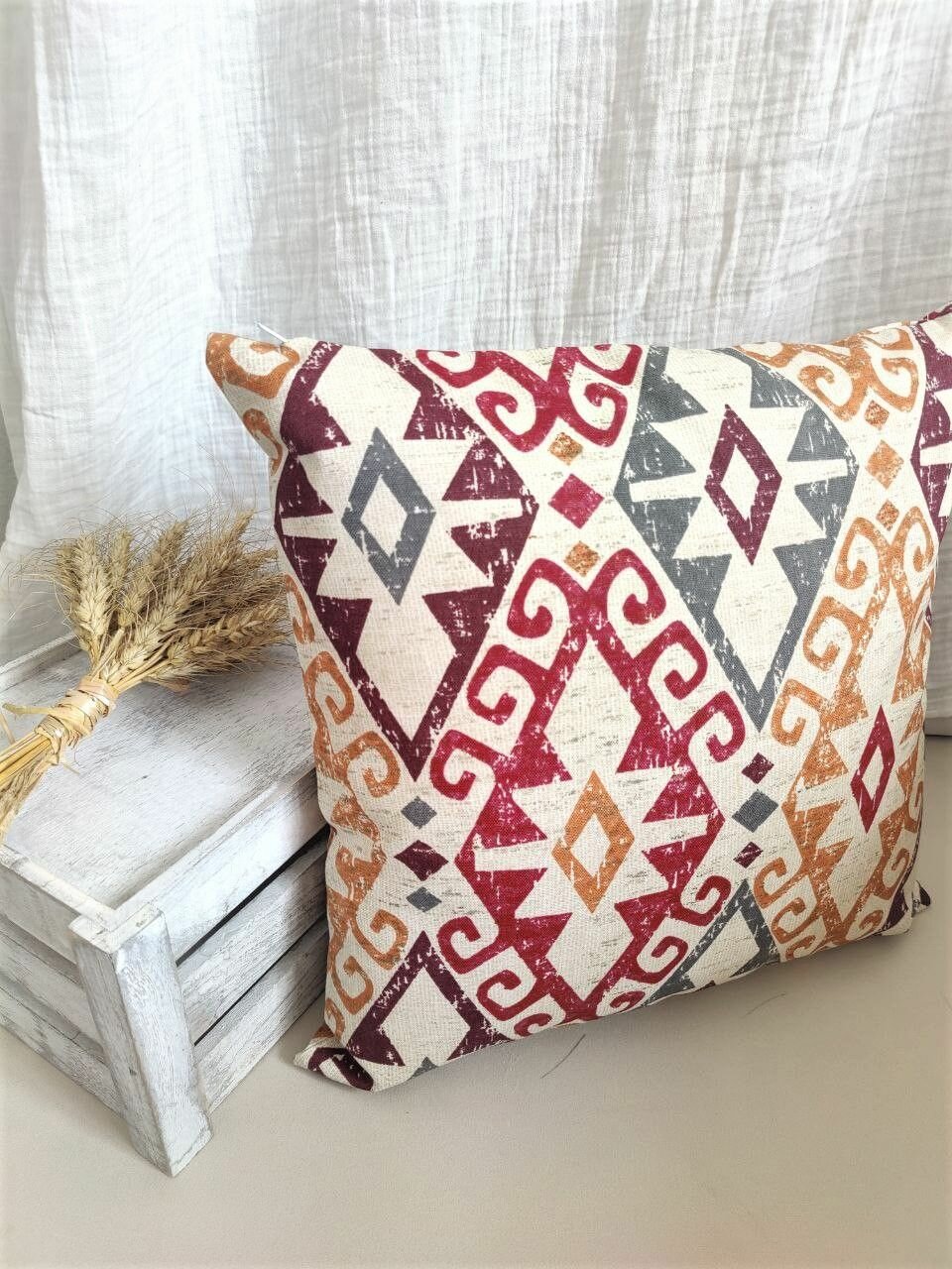 Декоративная подушка CozyNestRF, съёмный чехол, водонепроницаемая, 40x40 см