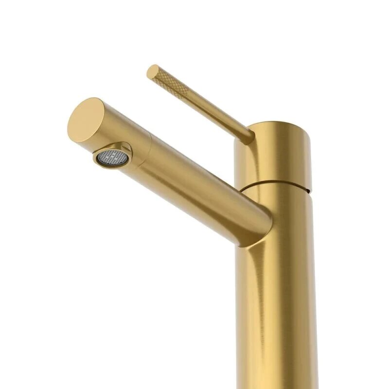 RELAX-LS2-BORO Смеситель для раковины однорычажный с донным клапаном, брашированное золото