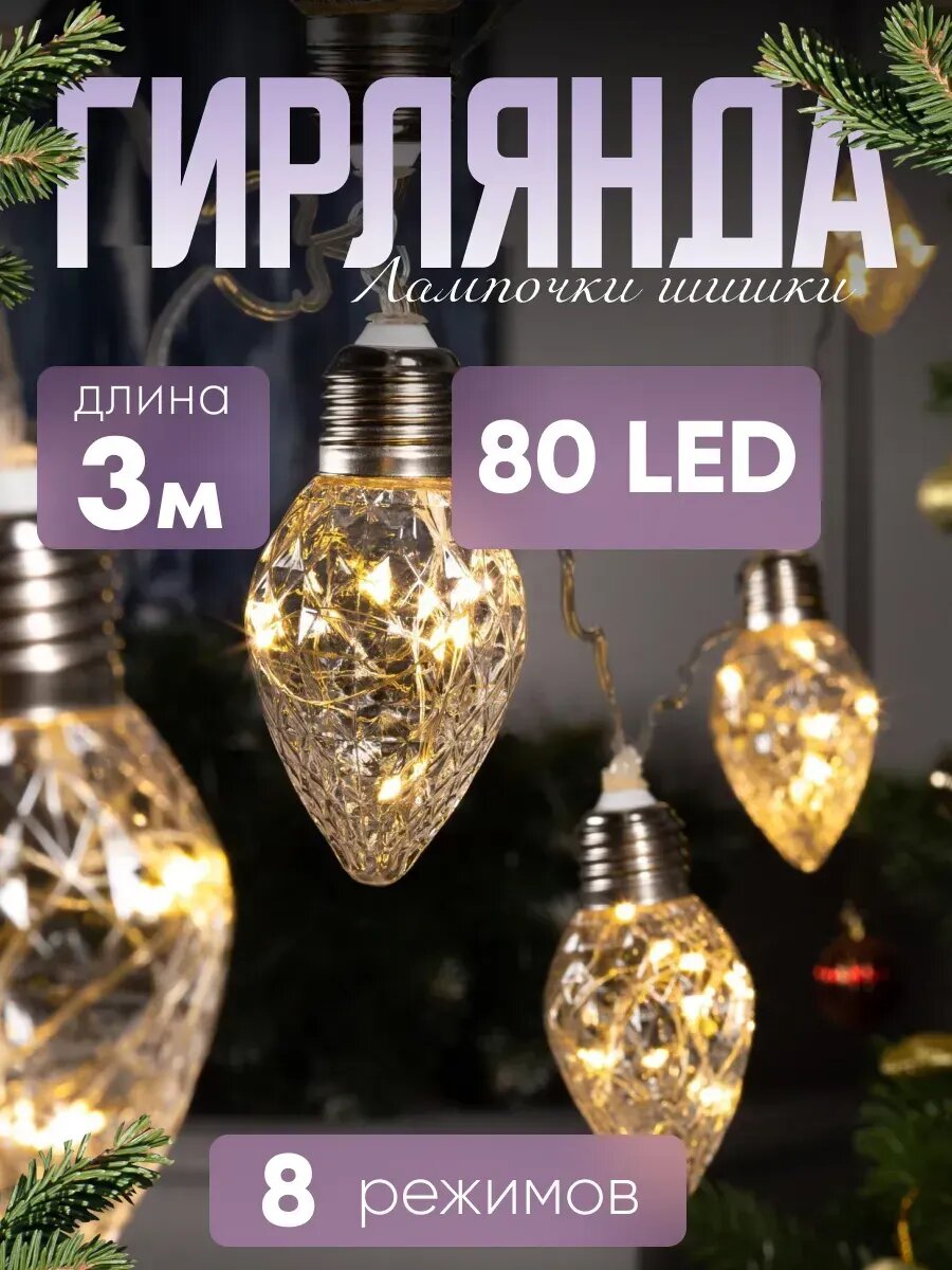 Гирлянда на елку светящиеся