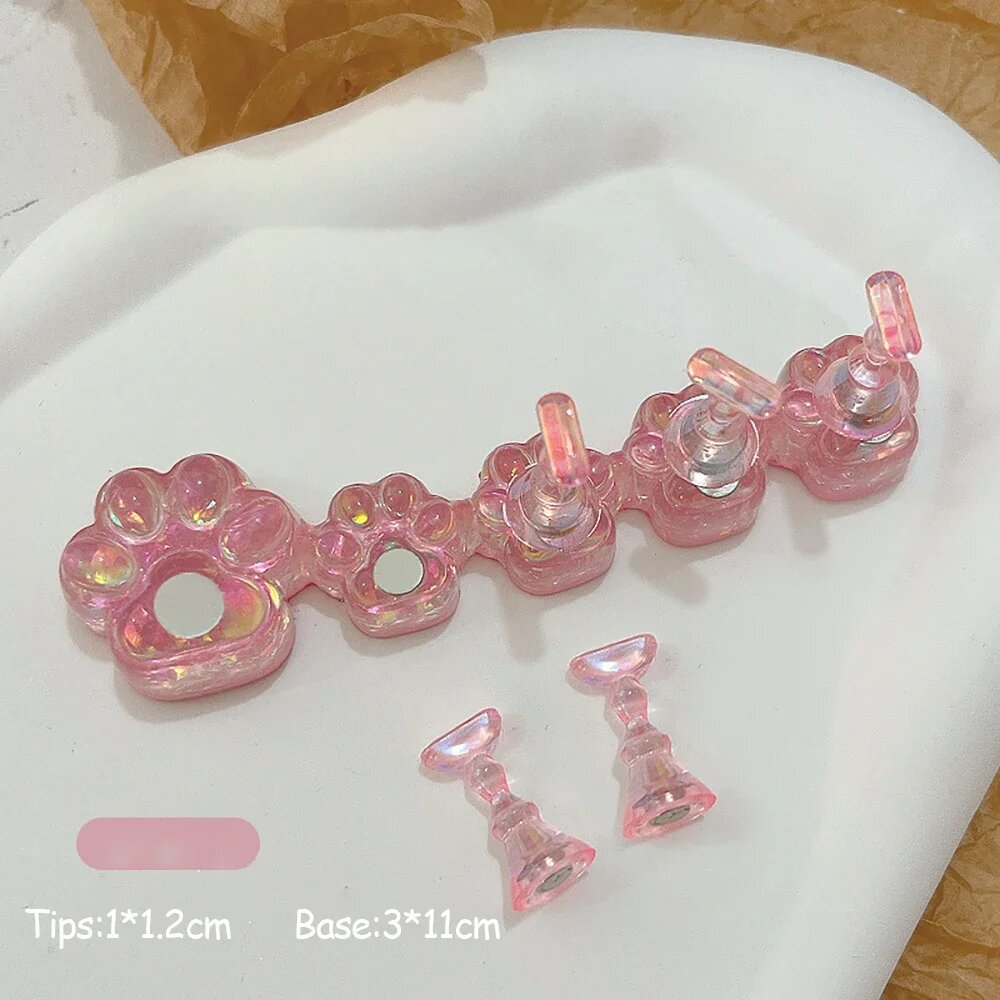 Подставка для накладных ногтей «Кошачья лапка» из акрила ANGNYA Pink