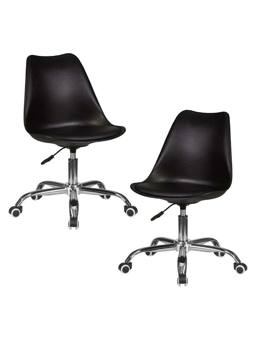 Кресло DOBRIN Набор 2 шт Офисное кресло для персонала DOBRIN MICKEY, чёрный арт. LMZL-PP635D-N_CH-M_EL-B-03