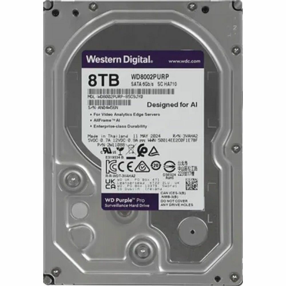 Western digital Жесткий диск 8TB WD Purple Pro WD8002PURP