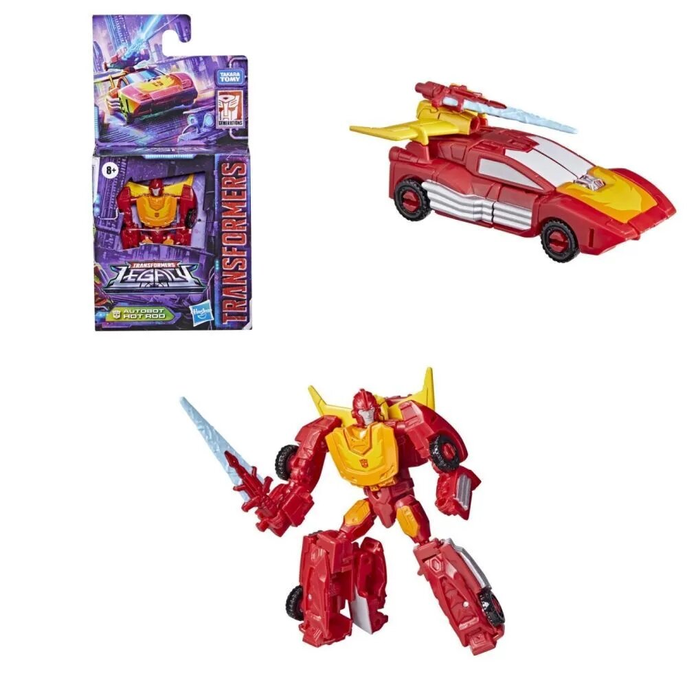 Трансформеры Hasbro Игрушка Generations Legacy Core Autobot Hot Rod 3,5 дюйма (9 см) F3012
