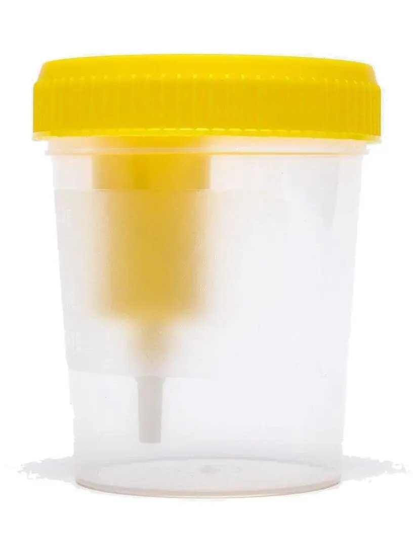 Контейнер д/биоматер. стер. со встр. устр. д/вакуум. отбора мочи 120мл