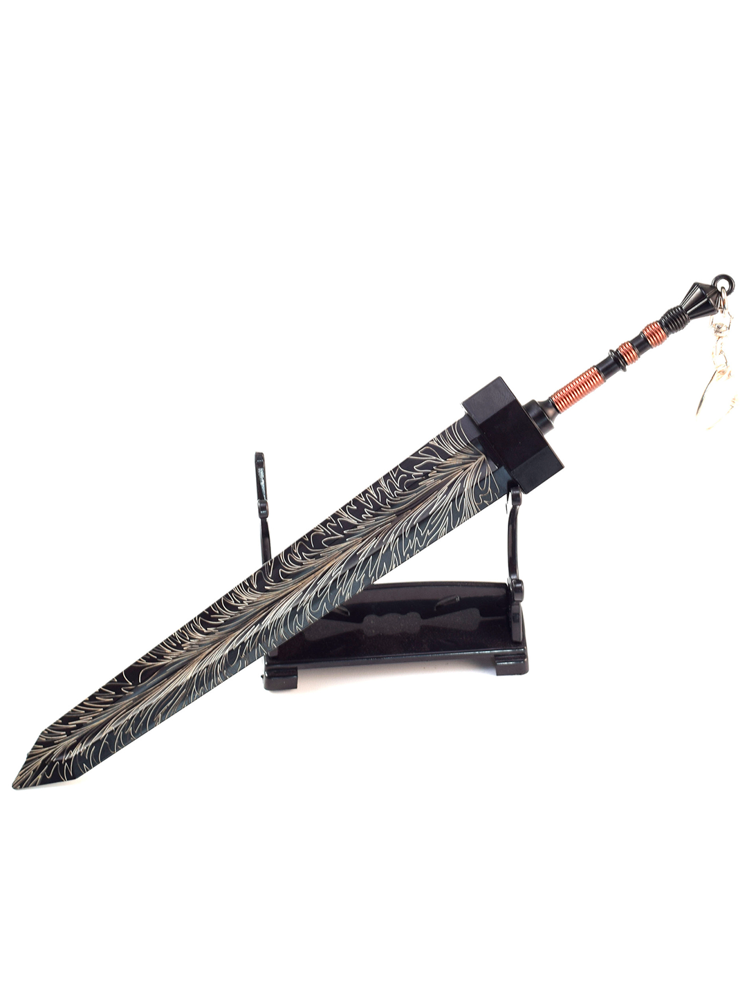 Большой меч из "дамасской стали", коллекционный меч, цельнометаллический, отличный подарок