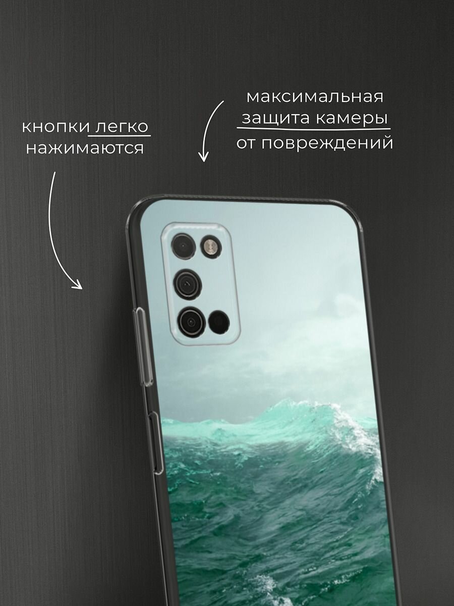 Чехол на Samsung Galaxy A03S / Самсунг Галакси A03S с принтом "Волны 12" — фото 1