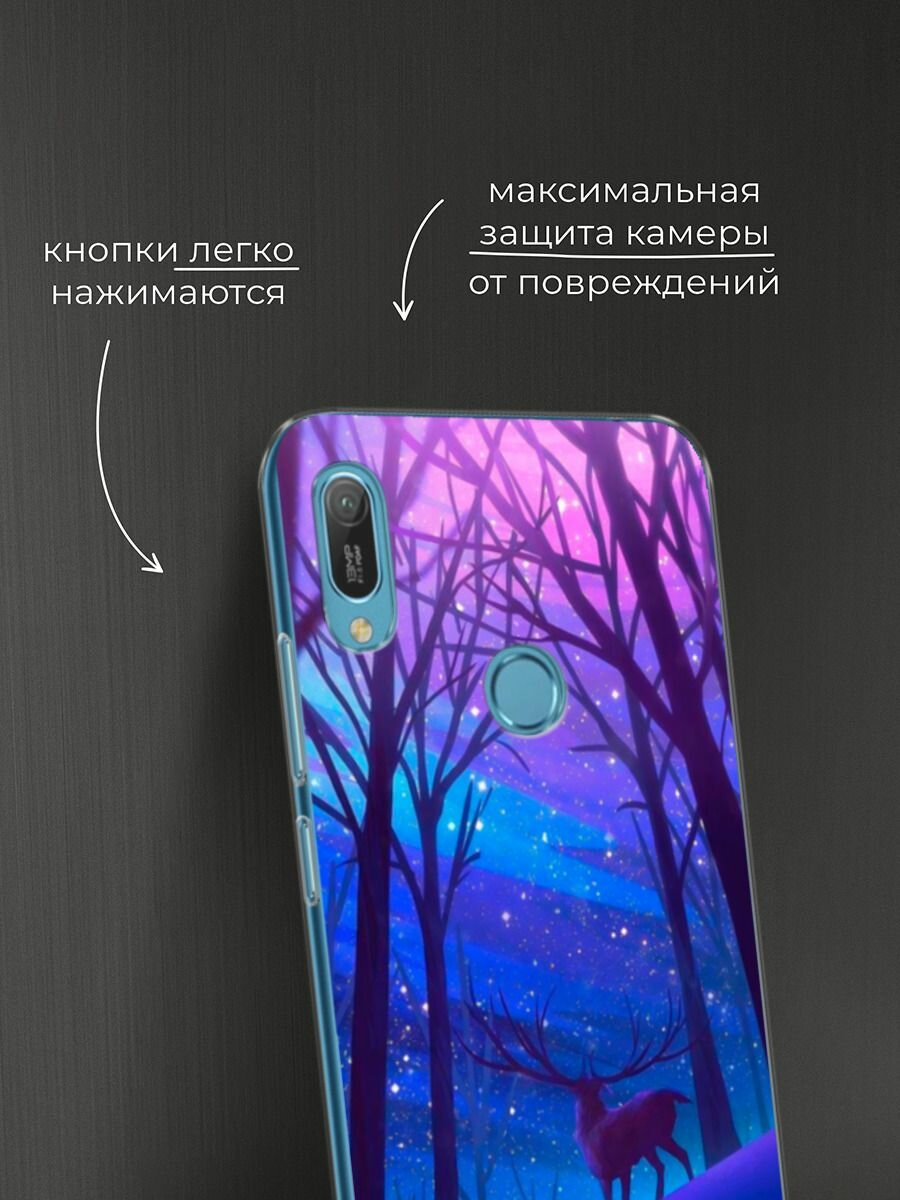 Чехол на Honor 8A/8A Pro/Huawei Y6s/Y6 2019 / Хонор 8А с принтом "Северный олень" — фото 1