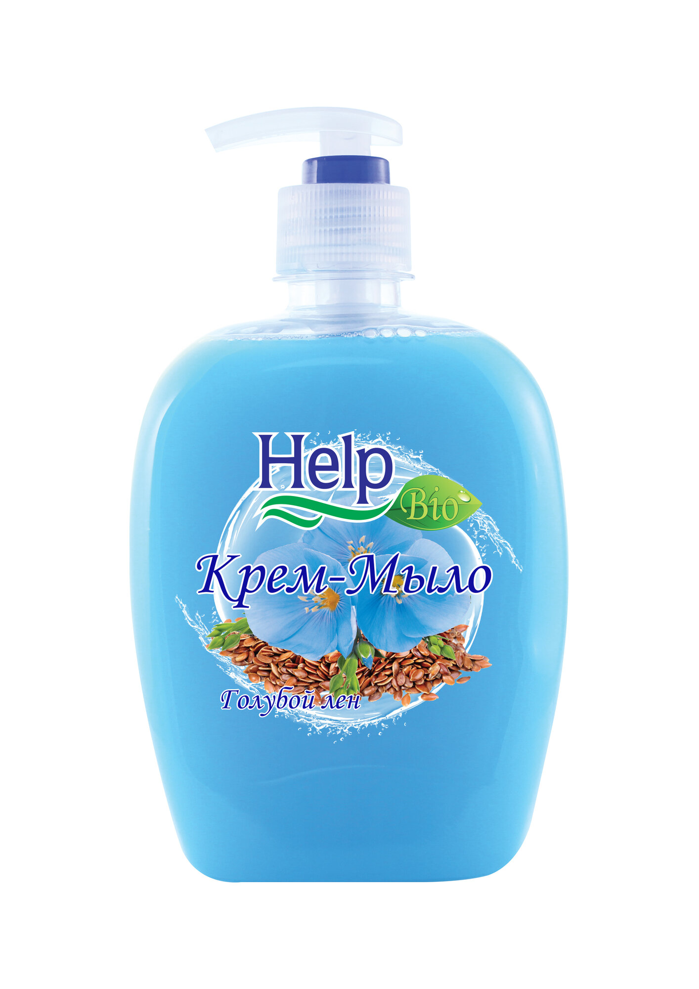 Крем-мыло жидкое Help Голубой лен 500 мл