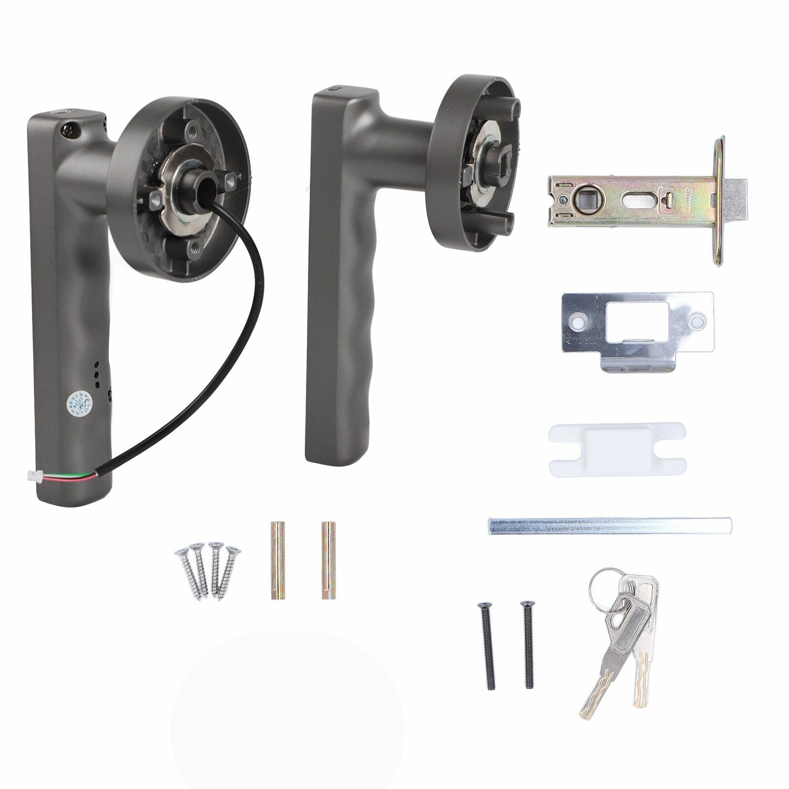 Умная дверная ручка с отпечатком пальца, 2 клавишами распознавания, электронный замок для дома и офиса