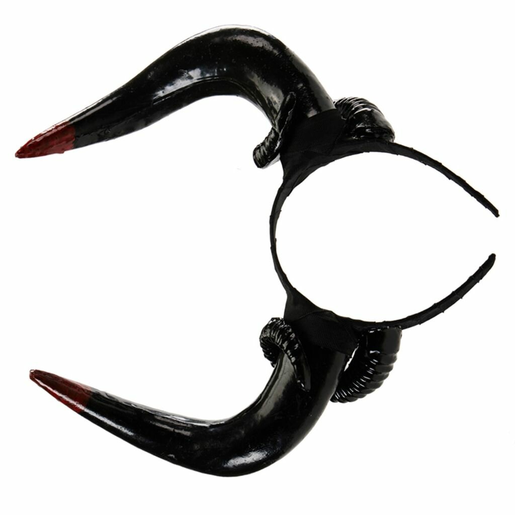 Повязка На голову Из Темного Рога Ведьмы И Антилопы-Черный B
