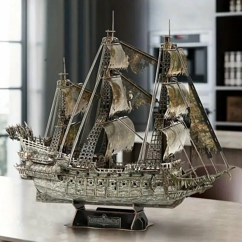 Игровой Конструктор : 3D Модель "Летучий Голландец" С LED, Интерактивная Игрушка, Образовательный ПодарокL1206 1 pcs