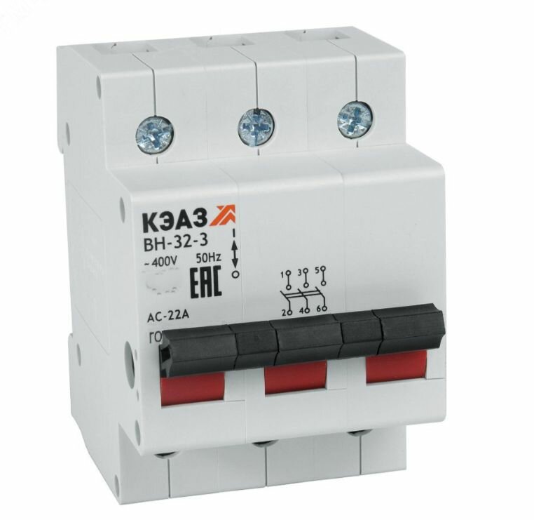 Выключатель нагрузки КЭАЗ 3П 100А 400V ВН-32-3