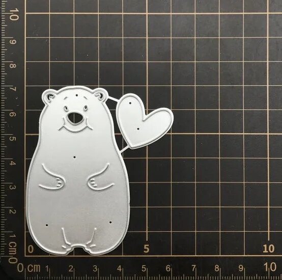 Металлические трафареты медведи Серый, D-678