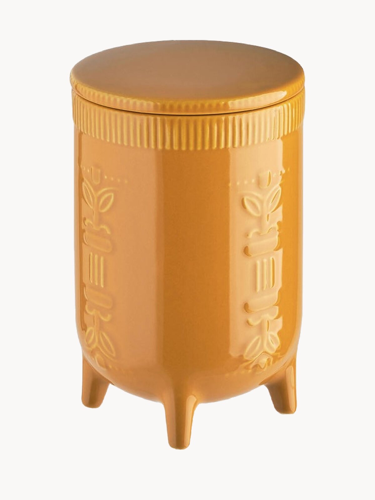 Органайзер шкатулка Moroshka Bantu, керамика, 8см х 8см x 12см, желтый