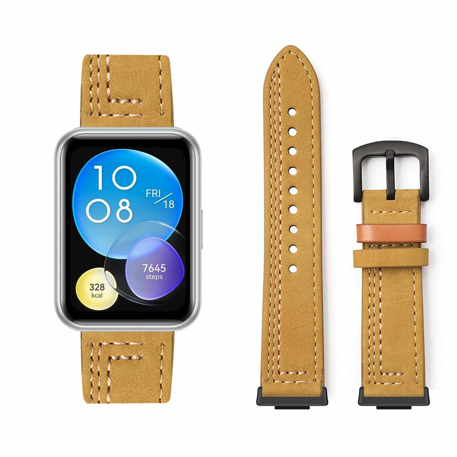 Винтажный Кожаный ремешок для Huawei Watch Fit 2