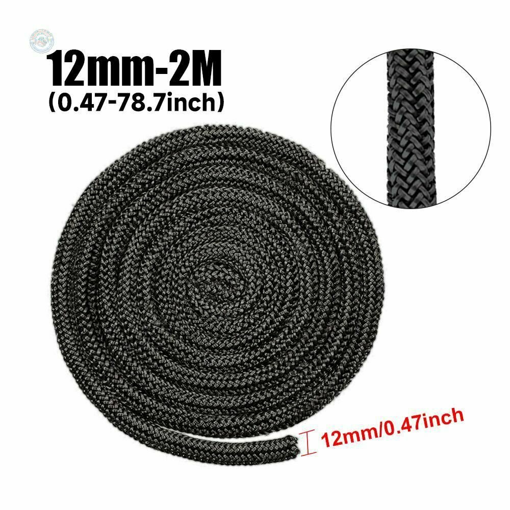 Лента уплотнительная для дверцы печи, стеклопластиковая термостойкая прокладка 12 мм, герметизирующая лента для камина, котла и дымохода, длина 2 м