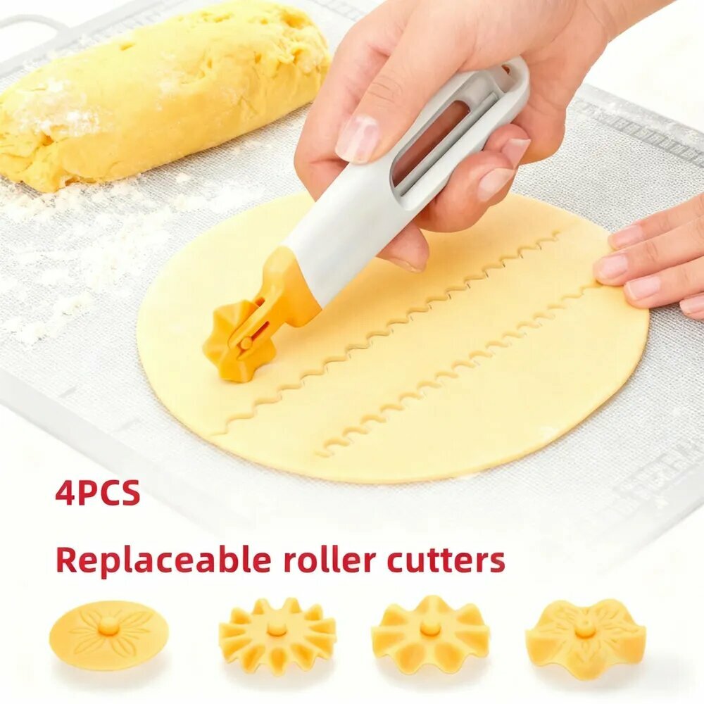 Ролик для теста 15.5см пластик ABS белый выпечка печенье мастика