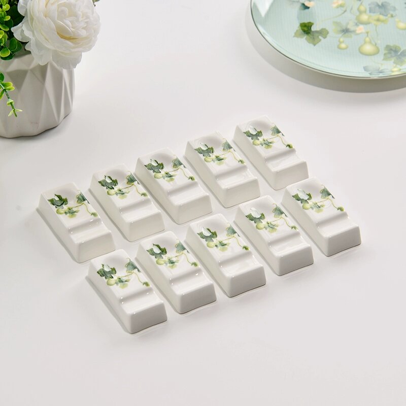 Подставка для палочек для еды из костяного фарфора Jinlan Jade Tangshan в форме рога, изысканная подставка для палочек