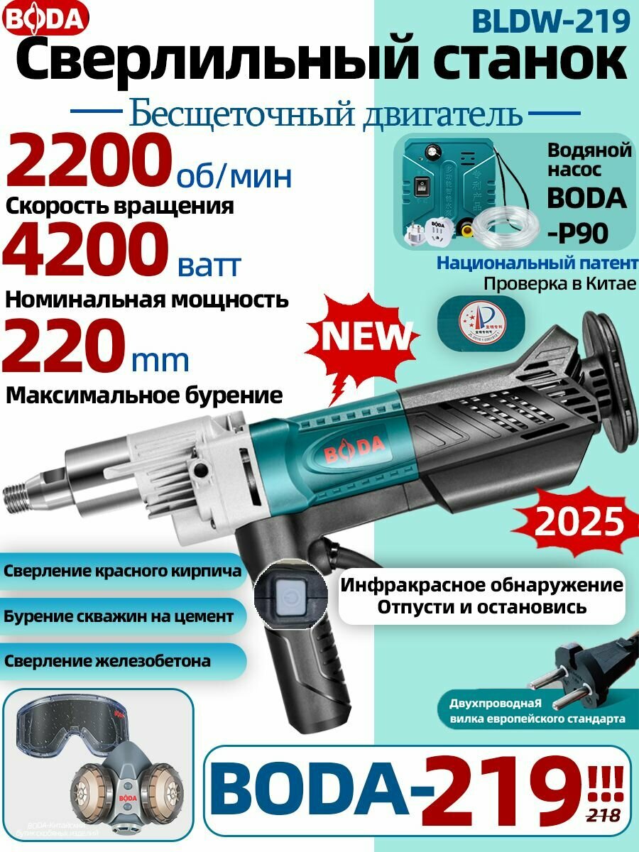 Дрель, BODA, BLDW-219, Производитель источника, бесщеточное, Электронное сцепление