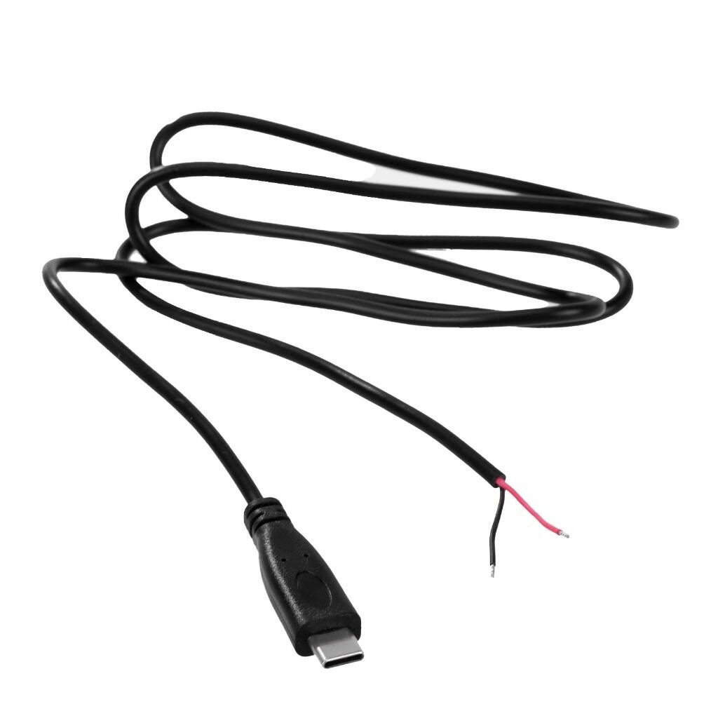 Кабель питания USB C Pigtail 2Pin с оголенным шнуром, линия 22AWG, поддерживающая зарядку 5 В 3 А
