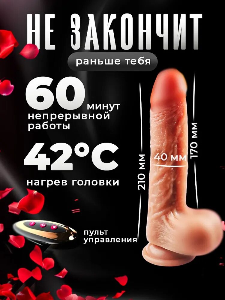 Натуральный фаллоимитатор для женщин, член как настоящий 21 см.