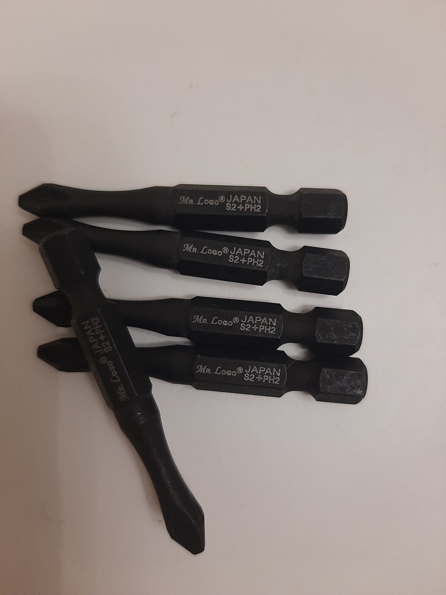 Бита магнитная (чёрная ) Mr.Logo Япония РН 2 50мм, в упаковке 5 шт.