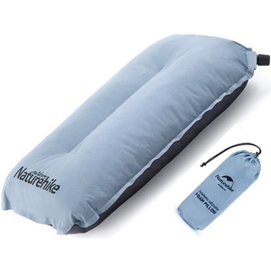 Подушка самонадувающаяся Naturehike NH17A001-L голубой, 27 х 46 х 9,5 см