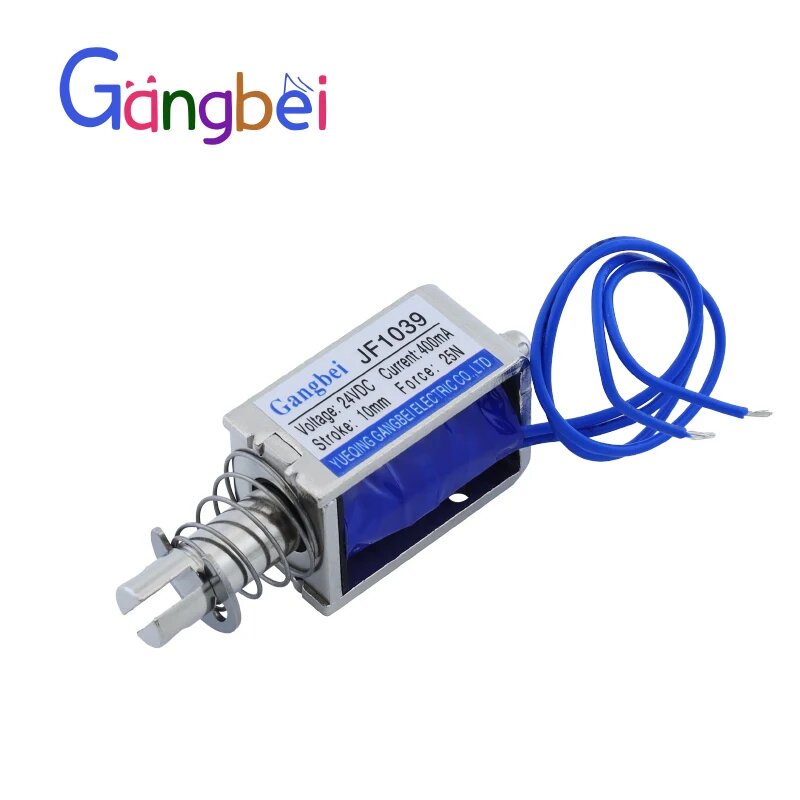 Линейный электромагнит gangbei-1039B 12В/24В 25Н 24V