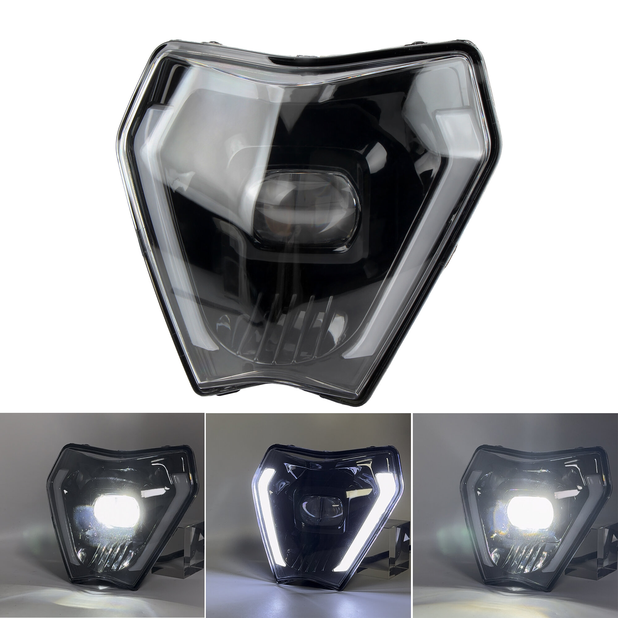 Светодиодная овальная фара для мотоцикла, аксессуары для внедорожников для ктм