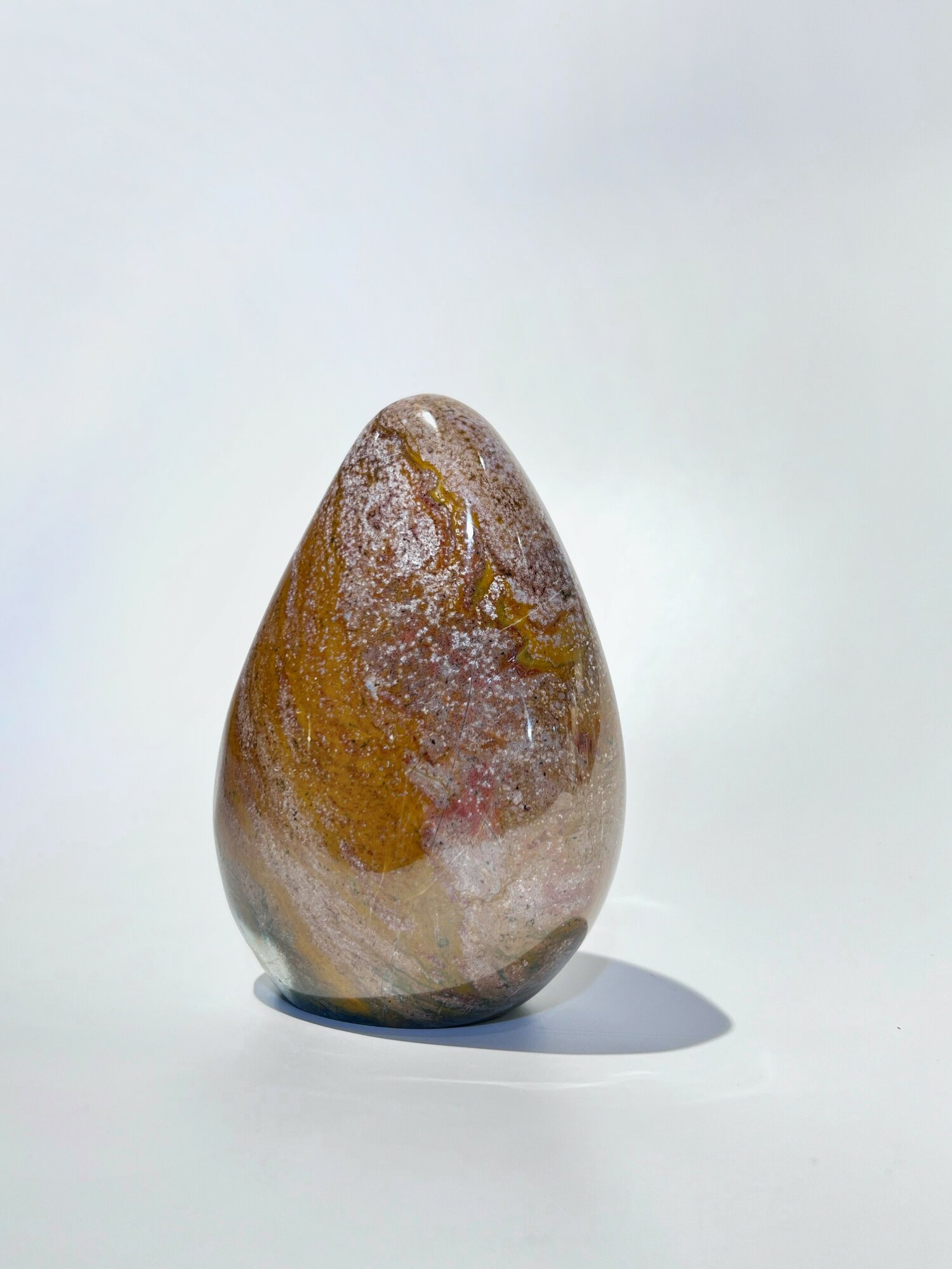 Интерьерная Океаническая яшма QUARZ, 13,5 см, натуральный камень, 1 шт.