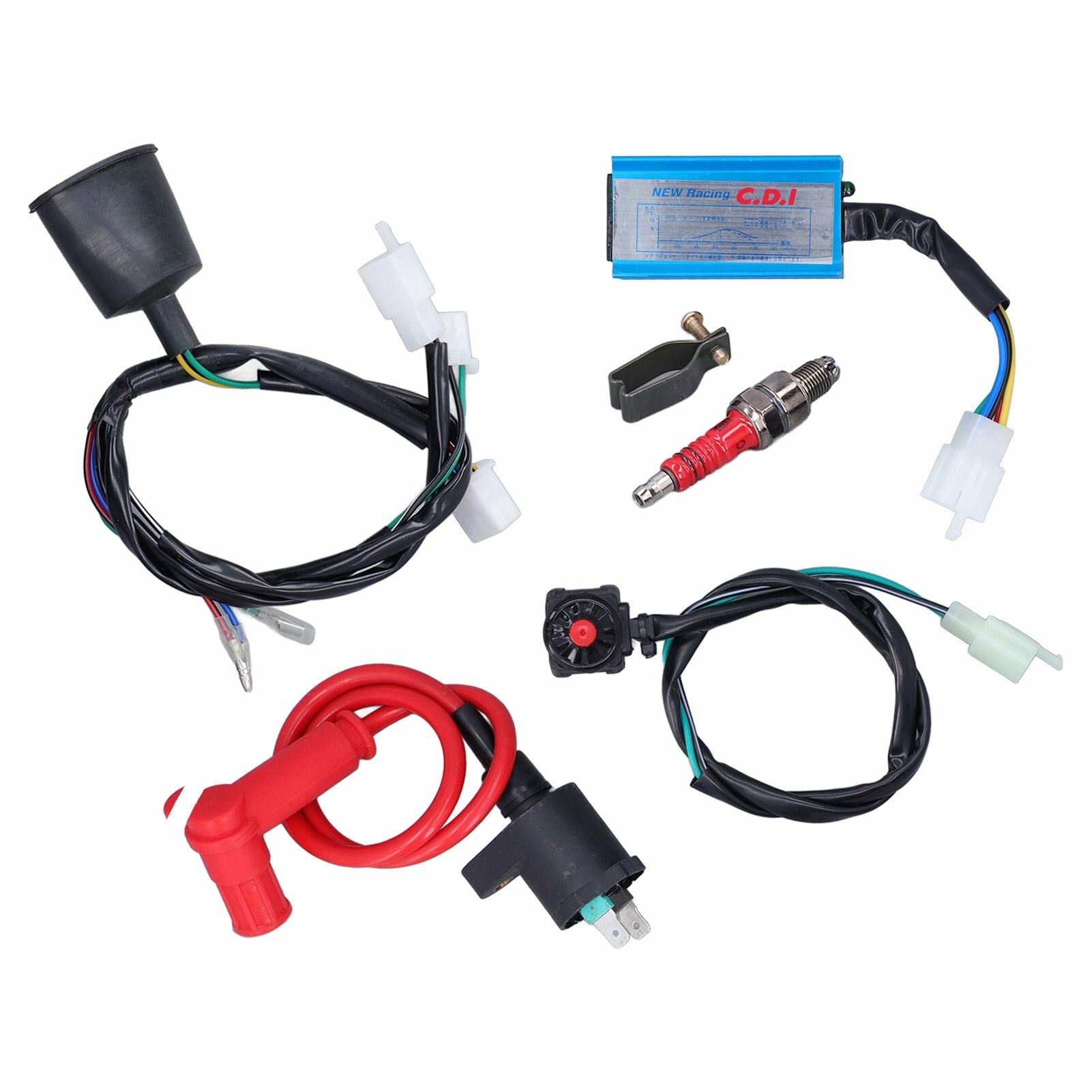 Катушка зажигания CDI, комплект свечей зажигания, подходит для 50cc 70cc 110cc 125cc 140cc 150cc ATV Dirt Bike