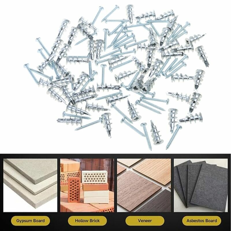 Набор расширительных винтов из цинкового сплава 100шт.