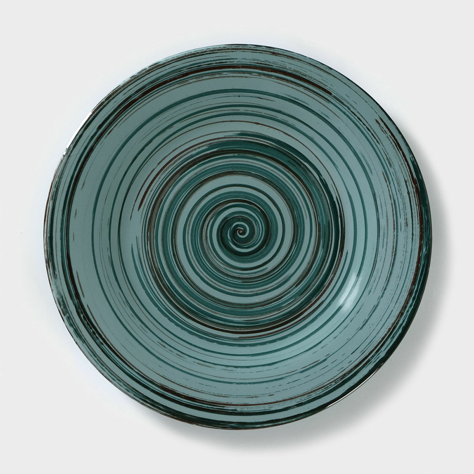 Тарелка Tramontano, d=20 см, фарфор, зелёная, вид тарелки: десертная