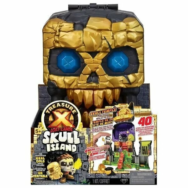 Игрушка Treasure X Lost Lands Skull Island Temple - мега-игровой набор "Храм черепа", 40 уровней приключений.