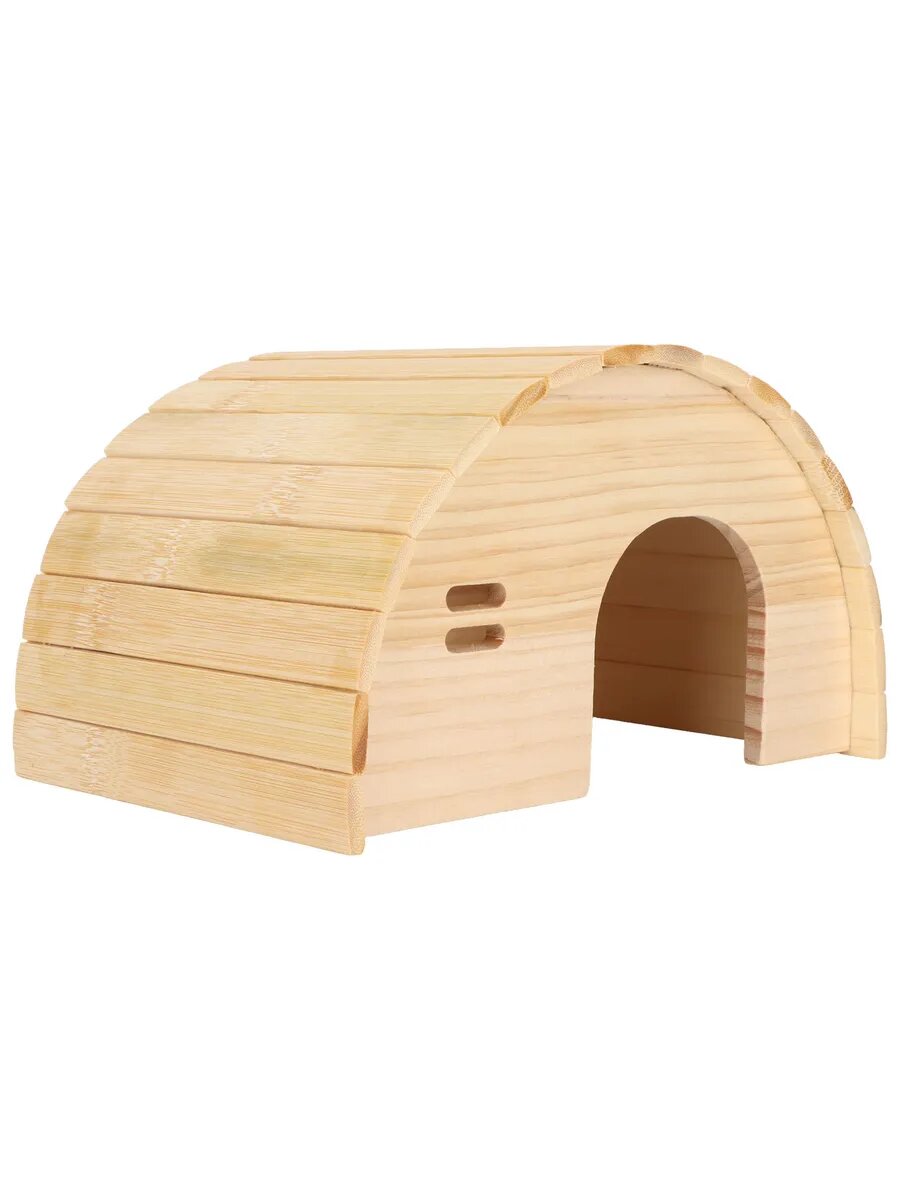 Деревянный дом для хомяка, устойчивый к укусам, арочное
