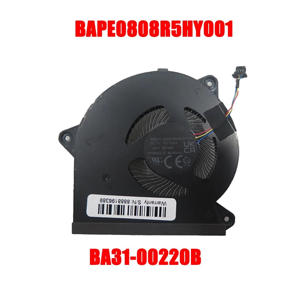 Вентилятор охлаждения левый и правый для ноутбука Samsung BA31-00220B BAPE0808R5HY001 BA31-00220A BAPD0808R5HY001 DC5V 0,5A новый