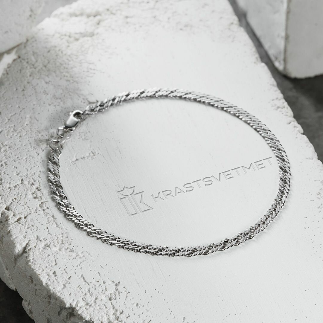 Браслет, серебро, 925 проба, родирование