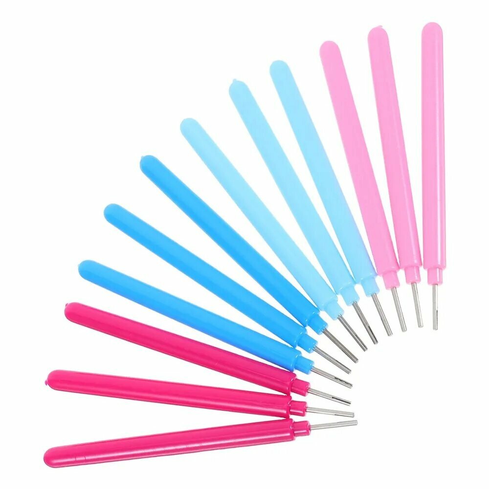 Набор инструментов для квиллинга из пластика и нержавеющей стали с разноцветными ручками для творчества, 16 предметов