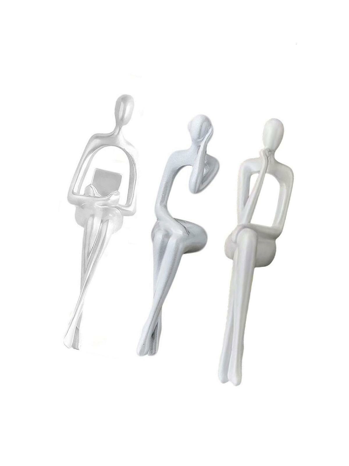 Художественная Статуэтка из смолы Абстрактный Гуманоидный дизайн Статуэтка для книжной полки Барная стойка Рабочие Места Настольная полка Дисплей