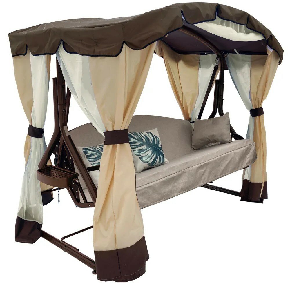 Садовые качели АМС "Сахара Премиум" 3270, 4 места, нагрузка до 390 кг